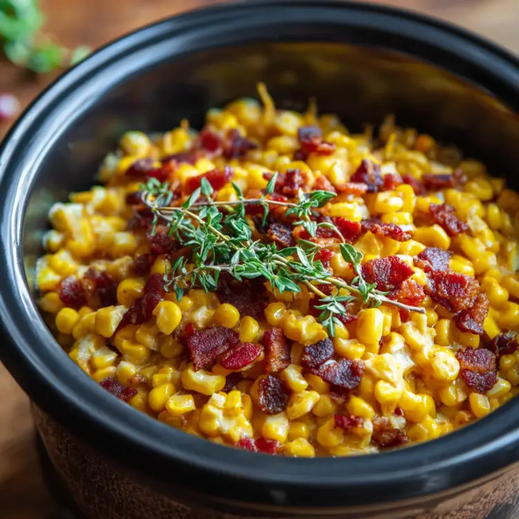 Slow Cooker Cheddar Corn with Bacon – Creamy Southern Comfort in a ...