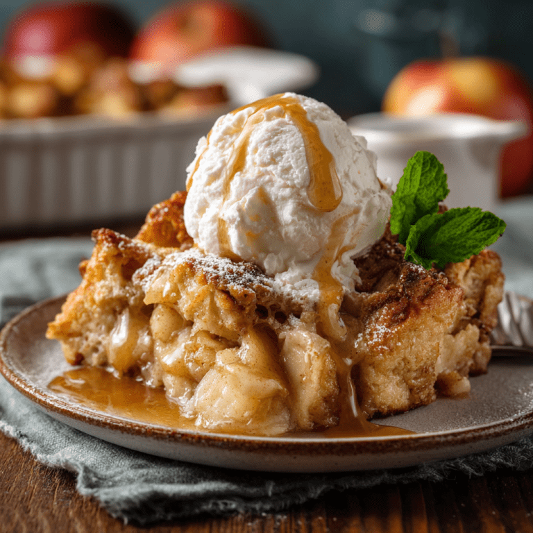Apple Pie Bread Pudding - Snack On Meat