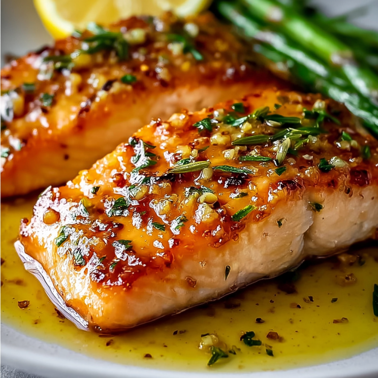 Honey Garlic Butter Baked Salmon - Snack On Meat