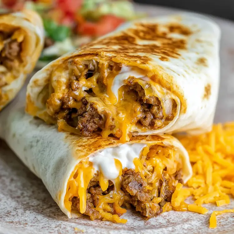 Copycat Taco Bell Beefy Melt Burrito - Snack On Meat