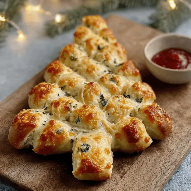 Cheesy Christmas Tree Bread - Snack On Meat