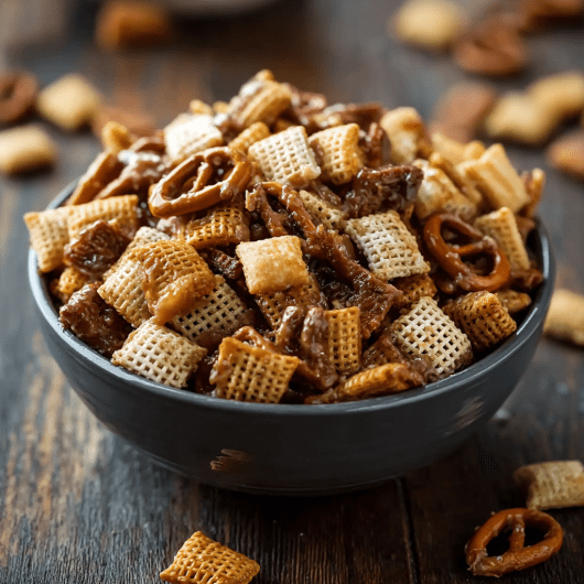 Sweet & Salty Toffee Chex Mix Recipe - Snack On Meat