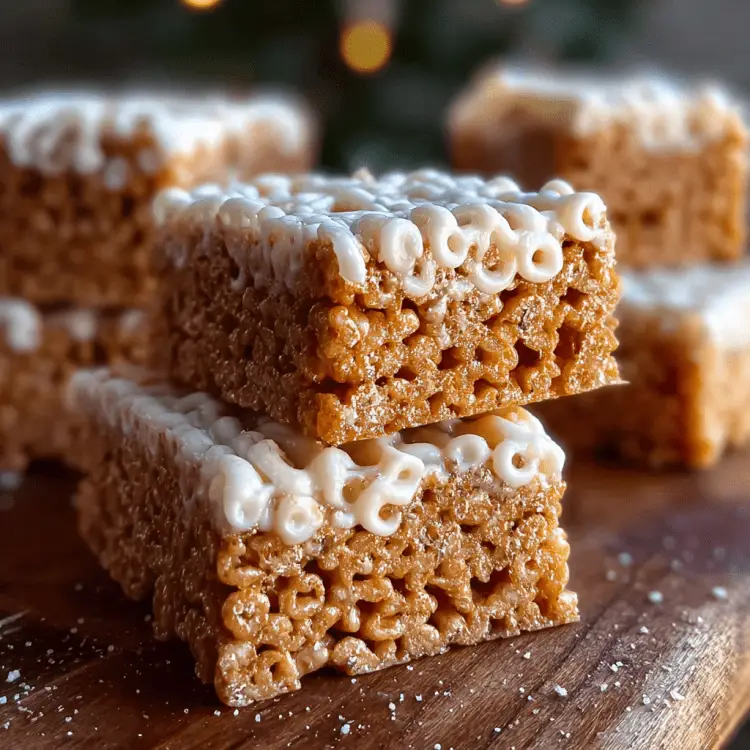 Gingerbread Rice Krispie Treats (Easy No-Bake Holiday Dessert) - Snack ...
