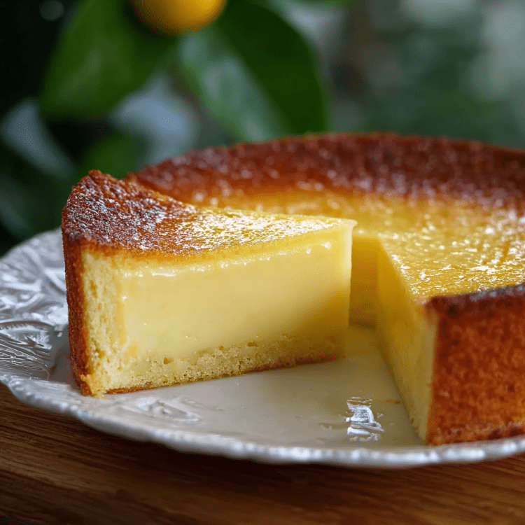 Italian Grandma’s Lemon Custard Cake - Snack On Meat