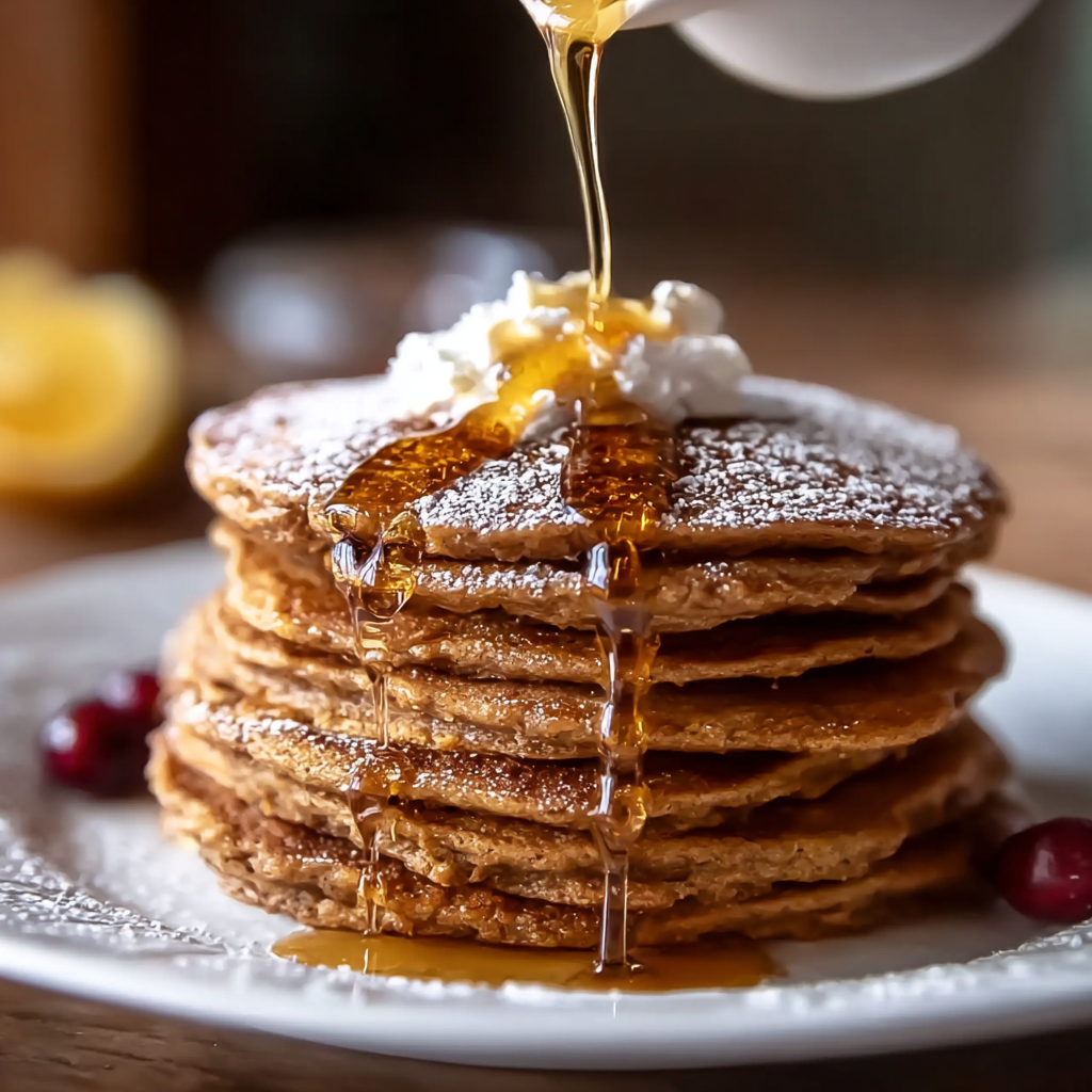 Gingerbread Pancakes with Maple Syrup - Snack On Meat