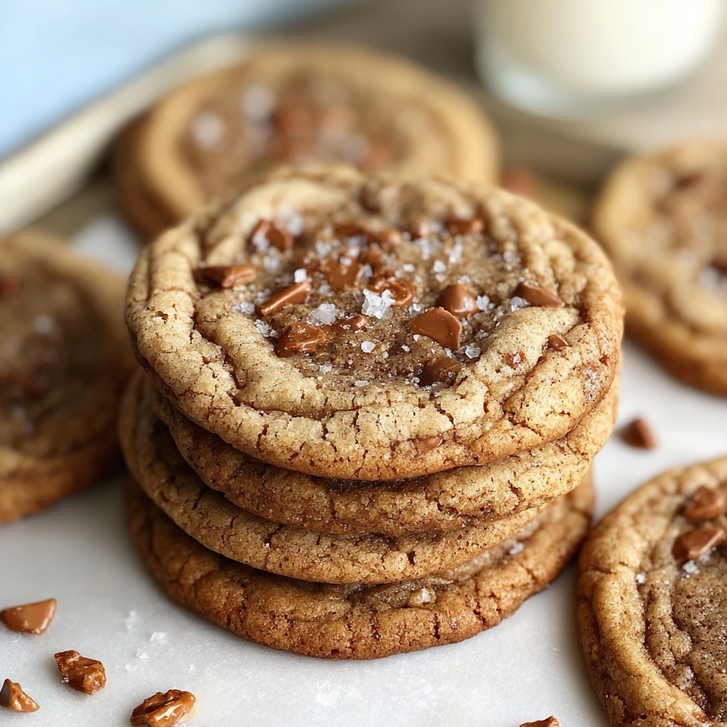 Brown Butter Coffee Toffee Cookies - Snack On Meat