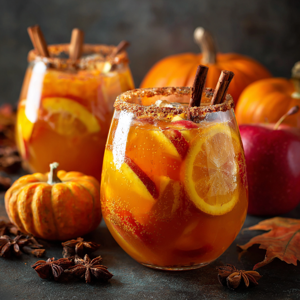 Pumpkin Spice Fireball Sangria - Snack On Meat