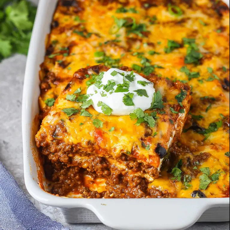 Beef Enchilada Casserole (Easy, Comforting & Family-Friendly) - Snack ...