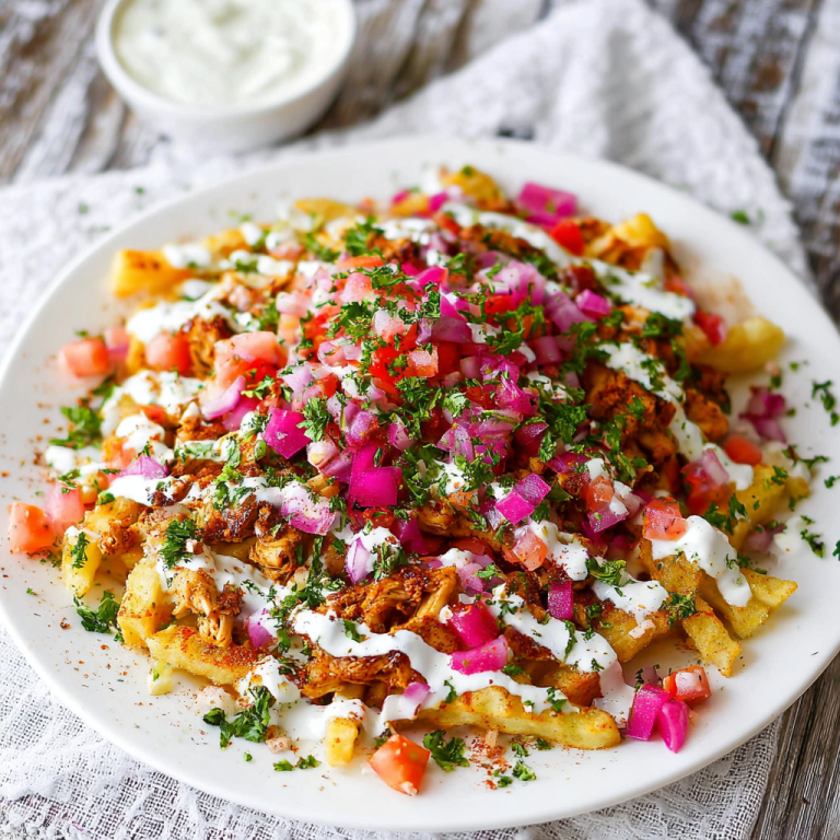 Loaded Chicken Shawarma Fries - Snack On Meat
