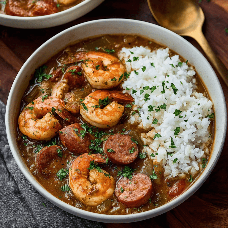 Hearty Louisiana Gumbo with Shrimp & Andouille - Snack On Meat