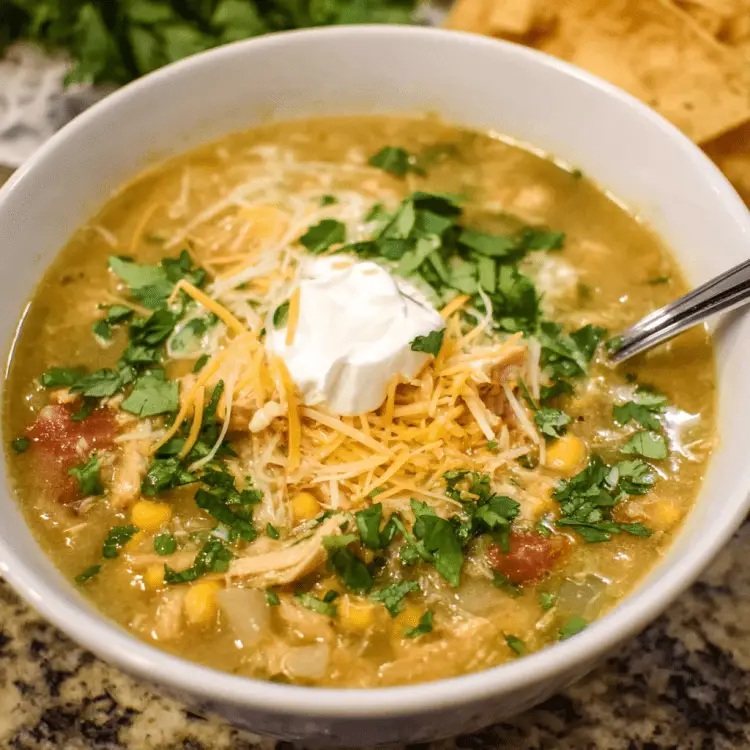 Green Enchilada Chicken Soup - Snack On Meat