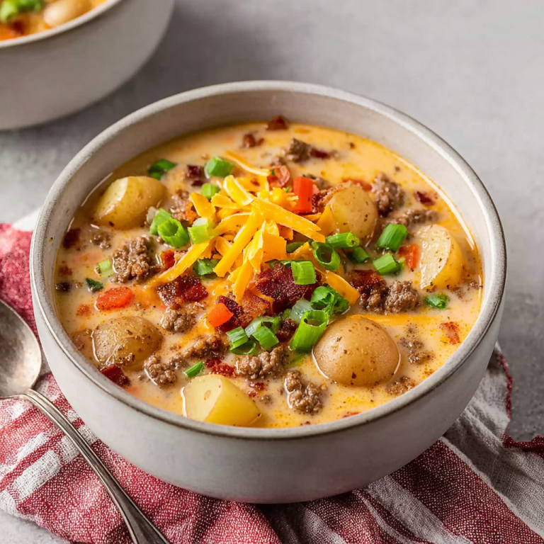 Cheeseburger Soup with Baby Potatoes (Creamy & Cozy Comfort Food ...