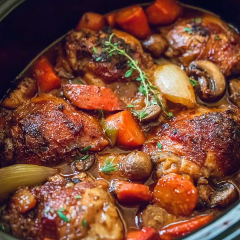 Slow Cooker Coq Au Vin (Easy French Comfort Food!) - Snack On Meat