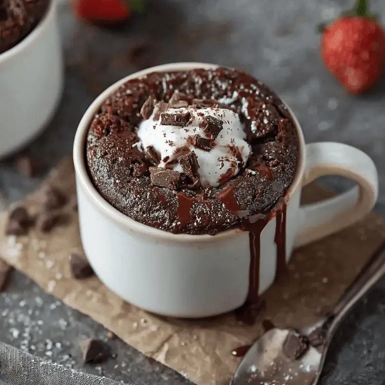 Microwave Brownie in a Mug (Ready in 5 Minutes!) - Snack On Meat