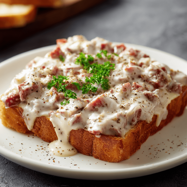 Creamed Chipped Beef on Toast - Snack On Meat