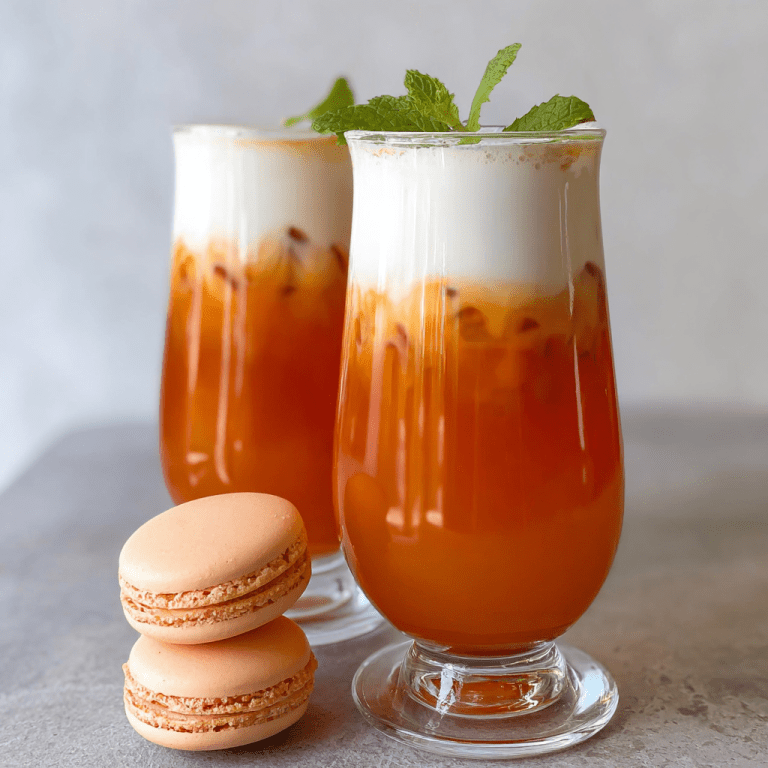 Coconut Macaron Thai Iced Tea - Snack On Meat
