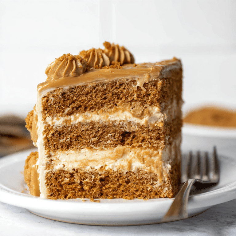 Biscoff Cake (Cookie Butter Layer Cake) - Snack On Meat