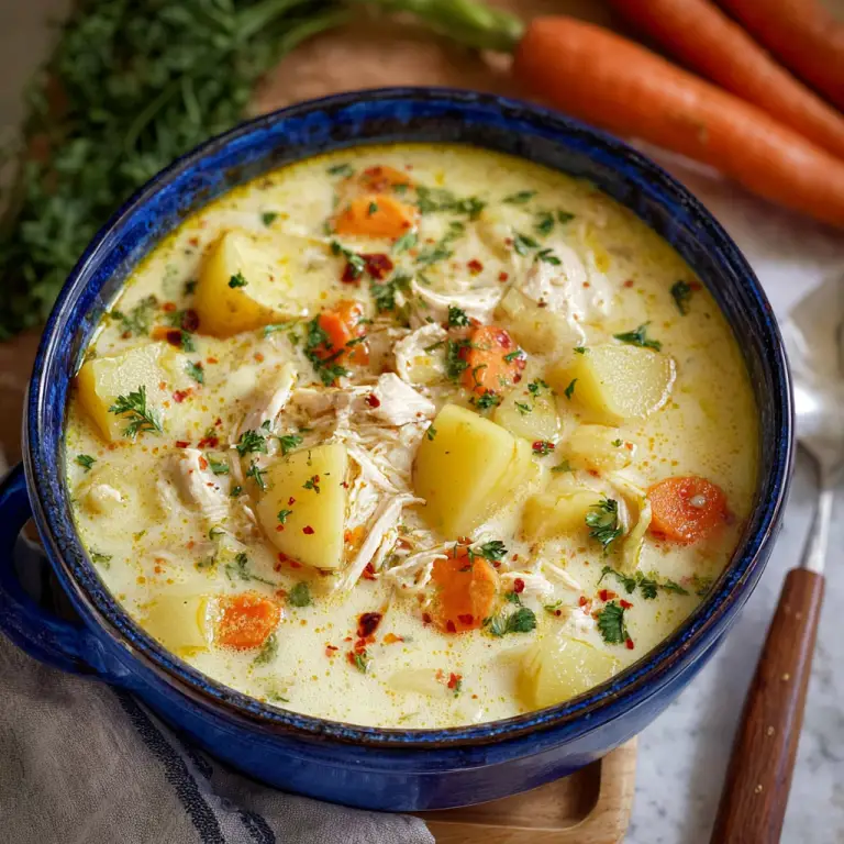 Creamy Chicken Soup with Potatoes (A Cozy Family Favorite) - Snack On Meat