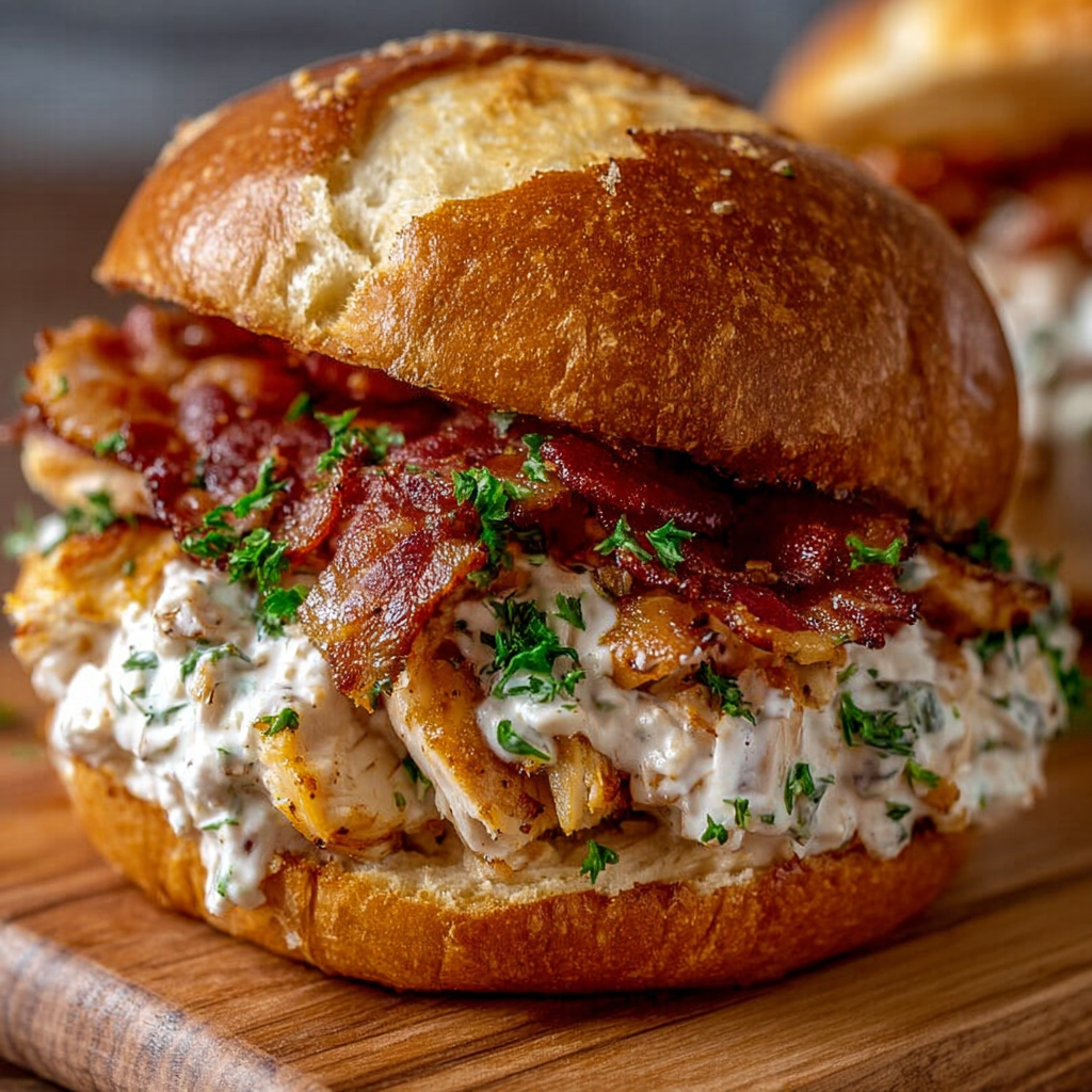 Chopped Chicken Bacon Ranch Sandwich (Easy, Juicy & Addictive) - Snack ...