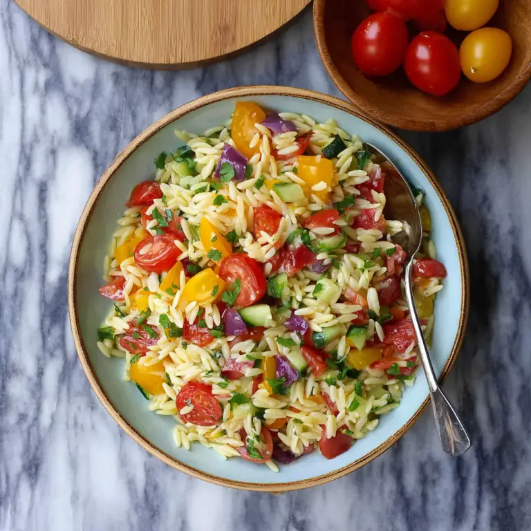 Rainbow Orzo Salad – Fresh, Crunchy & Perfect for Summer - Snack On Meat