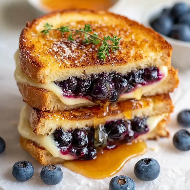 Blueberry Grilled Cheese (Sweet & Savory Perfection) - Snack On Meat