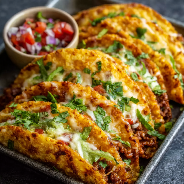 Oven-Baked Cheesy Tacos (Crispy & Loaded) - Snack On Meat