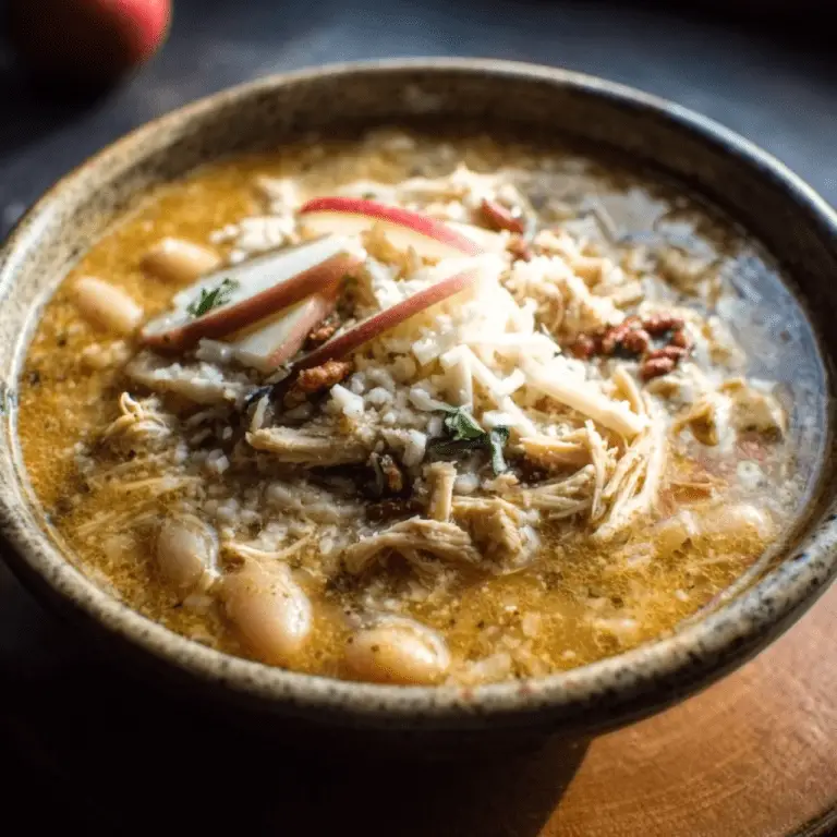 White Cheddar Apple Chicken Chili (Cozy Fall Favorite) - Snack On Meat