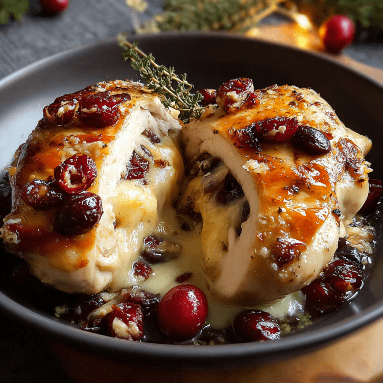Impressive Cranberry Brie Stuffed Chicken - Snack On Meat