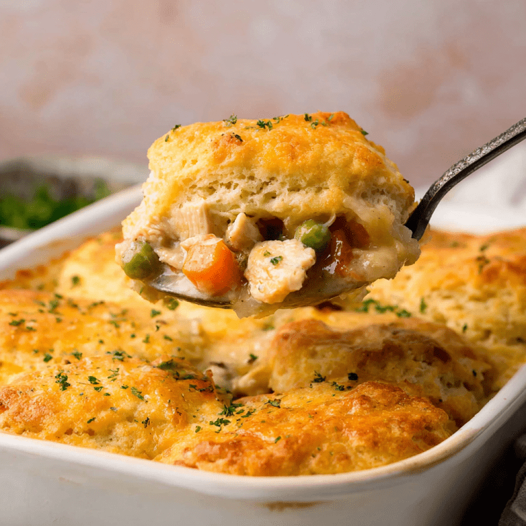 Easy Chicken Cobbler with Cheddar Bay Biscuits - Snack On Meat