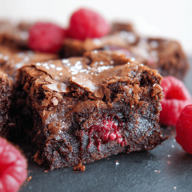 Raspberry Brownies (Easy Box Mix Recipe) - Snack On Meat