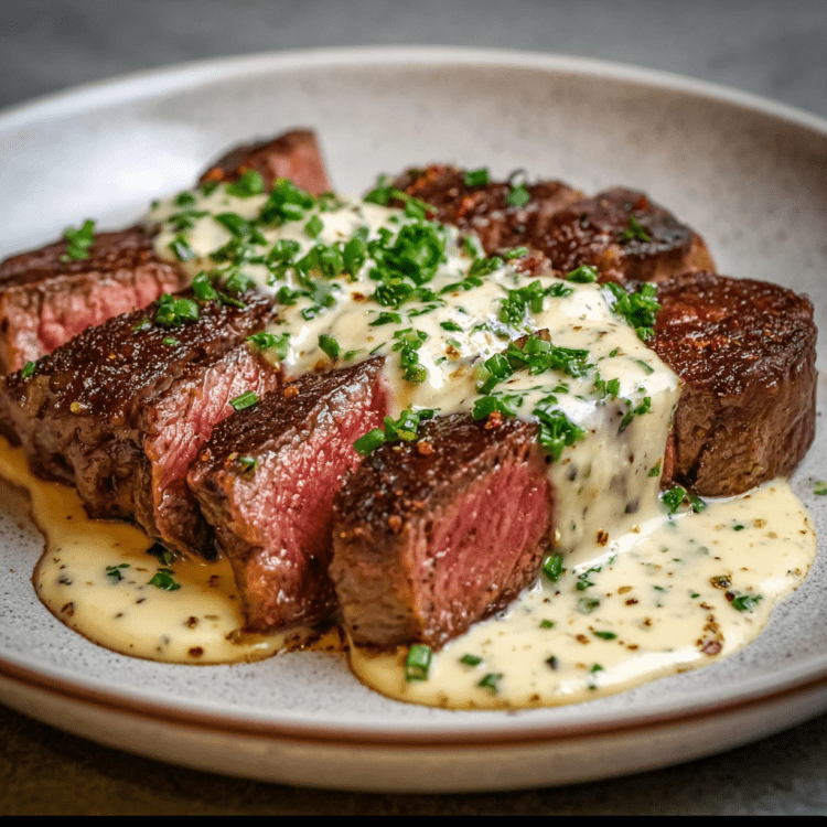 Juicy Steak with Creamy Garlic Sauce (Restaurant-Quality at Home ...