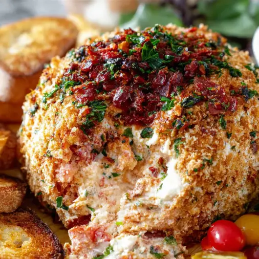 Bruschetta Cheese Ball - Snack On Meat