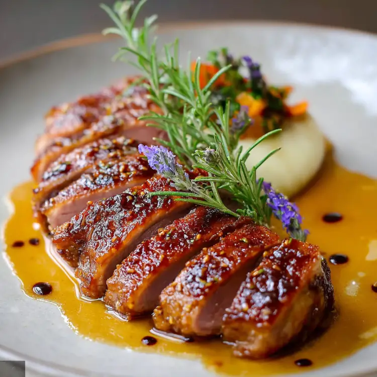 Duck Breast with Lavender Honey Glaze - Snack On Meat