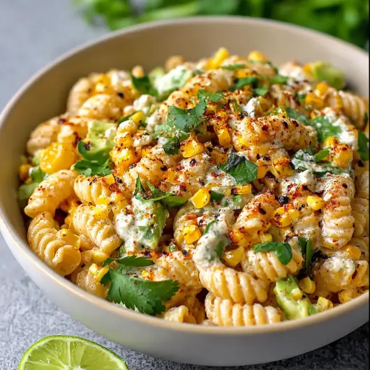 Creamy Mexican Street Corn Pasta Salad (Elote-Style) - Snack On Meat