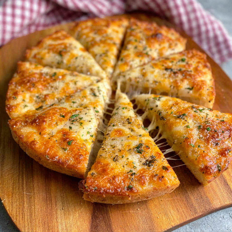 Air Fryer Cheesy Tortilla Garlic Bread - Snack On Meat