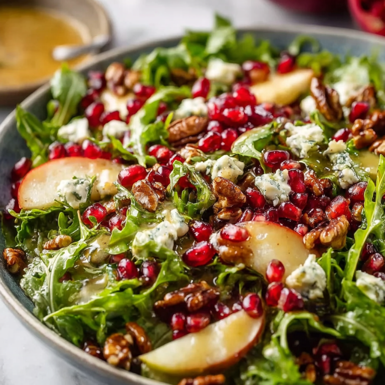 Pomegranate Christmas Salad with Honey Mustard Dressing - Snack On Meat