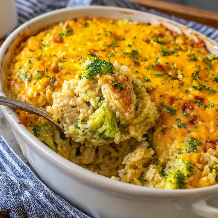 Chicken Broccoli Rice Casserole (Cheesy & Comforting) - Snack On Meat