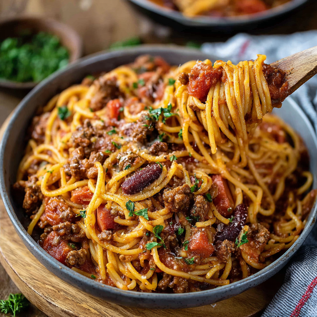 One Pot Cowboy Spaghetti (Hearty, Cheesy & Loaded with Flavor) - Snack ...