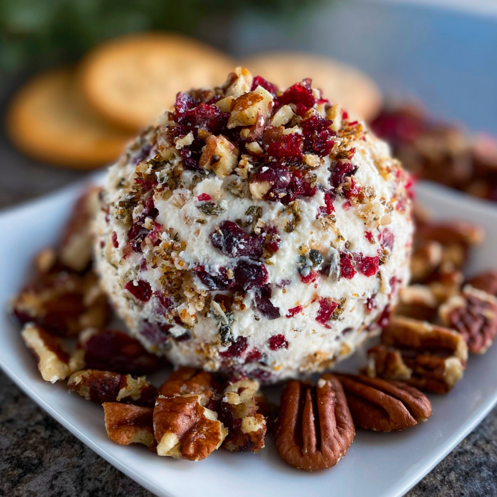 Cranberry Pecan Cream Cheese Ball (Easy Holiday Appetizer) - Snack On Meat