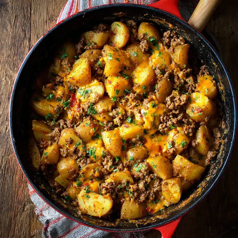 Cheesy One Pot Beef and Potatoes (Easy 30-Minute Skillet Dinner ...
