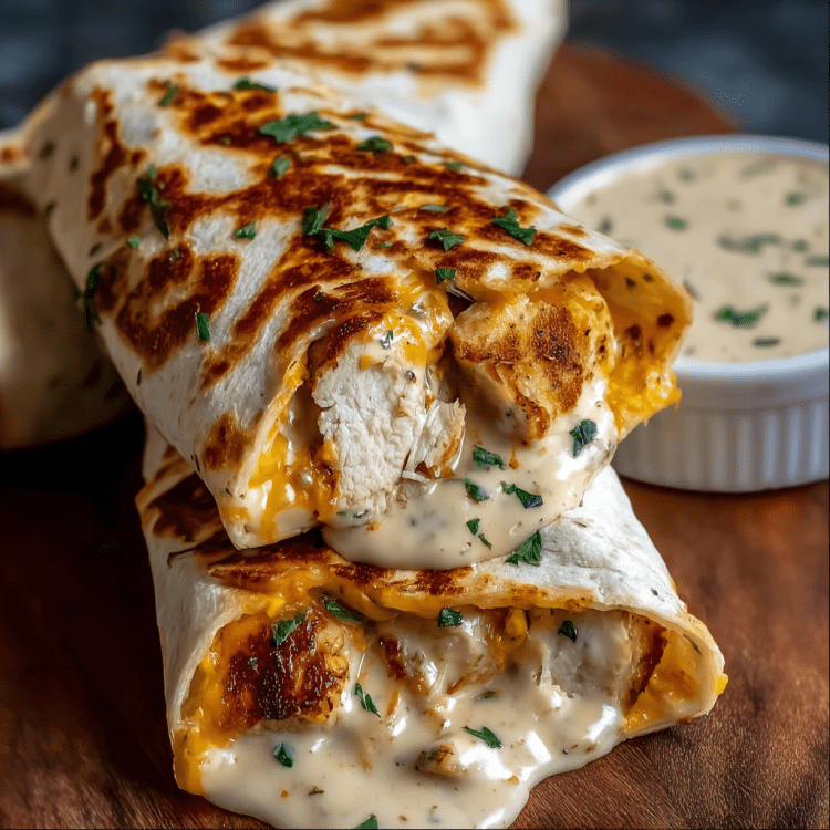 Cheesy Garlic Chicken Wraps (Crispy, Creamy & Packed with Flavor ...
