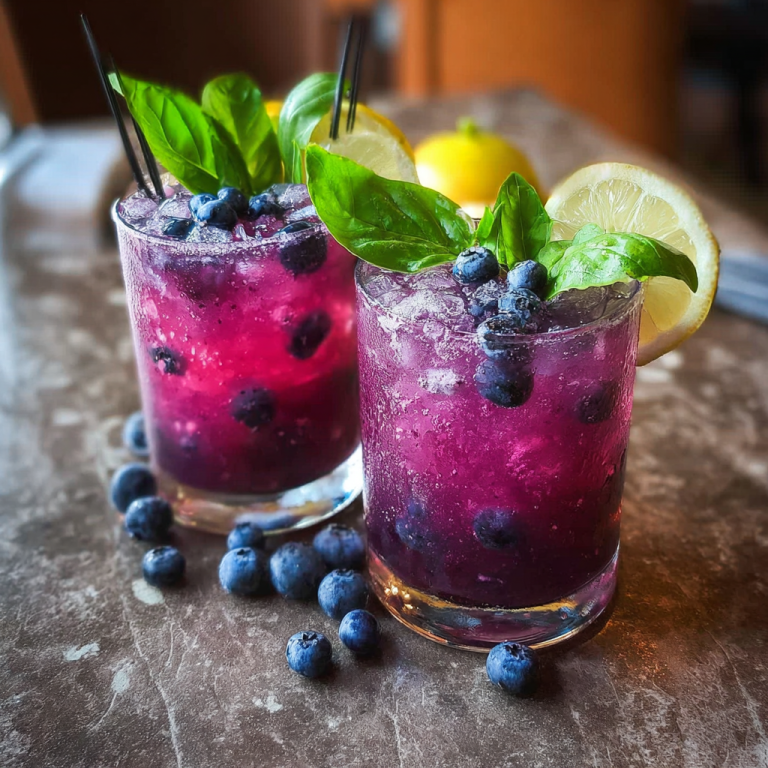 Blueberry Basil Lemon Lavender Mocktail (Fresh, Floral & Alcohol-Free ...