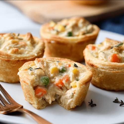 Easy Mini Chicken Pot Pies (Only 4 Ingredients!) - Snack On Meat