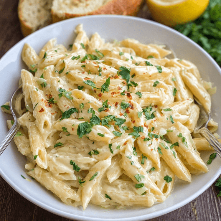 Creamy Garlic Penne Pasta – Easy, Comforting, and Delicious! - Snack On ...