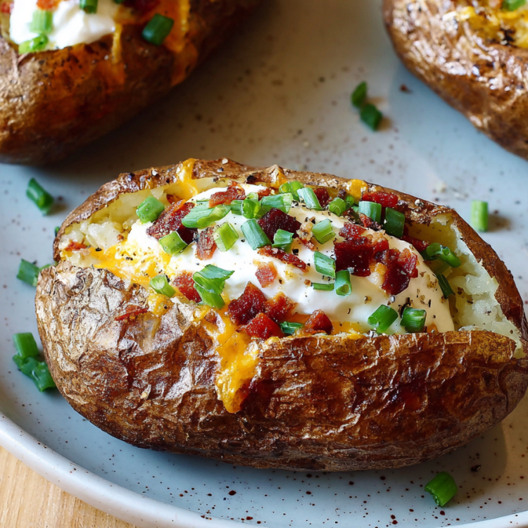 The Perfect Baked Potato (Crispy Skin & Fluffy Inside!) - Snack On Meat