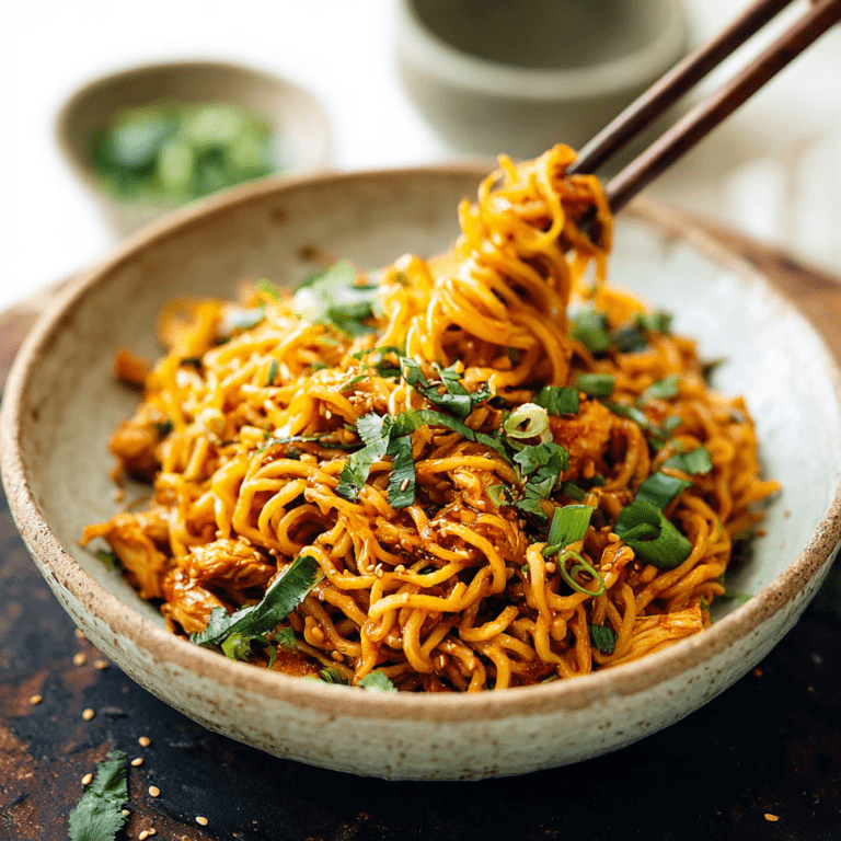 Saucy Gochujang Noodles with Chicken - Snack On Meat
