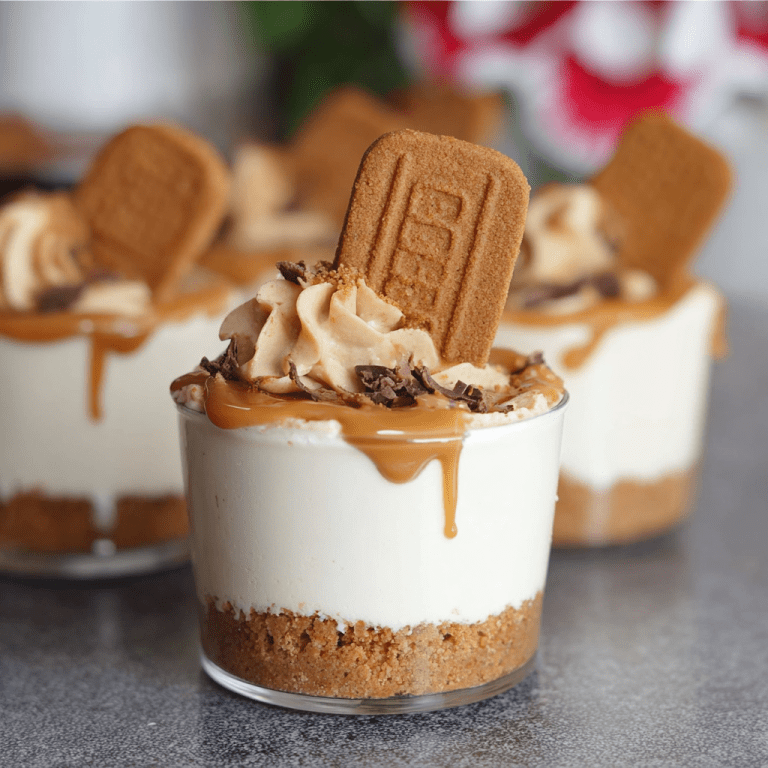 No-Bake Lotus Biscoff Cheesecake Cups - Snack On Meat