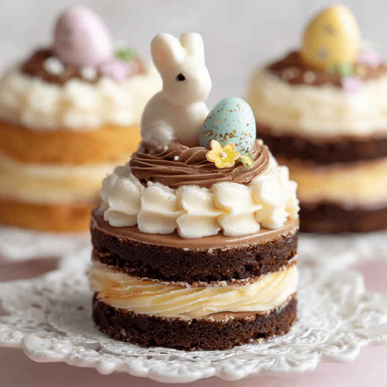 Mini Easter Layer Cakes - Snack On Meat