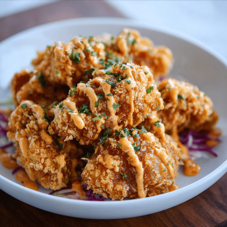 Bang Bang Chicken (Ultra Crispy with Sweet Chili Mayo) - Snack On Meat