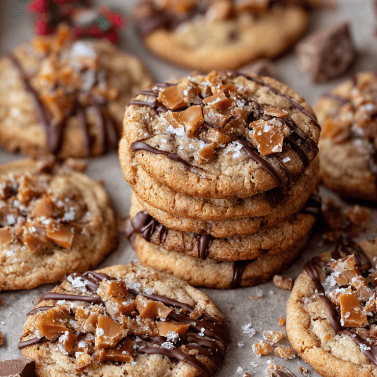 Brown Butter Toffee Cookies (Christmas Crack Cookies) - Snack On Meat